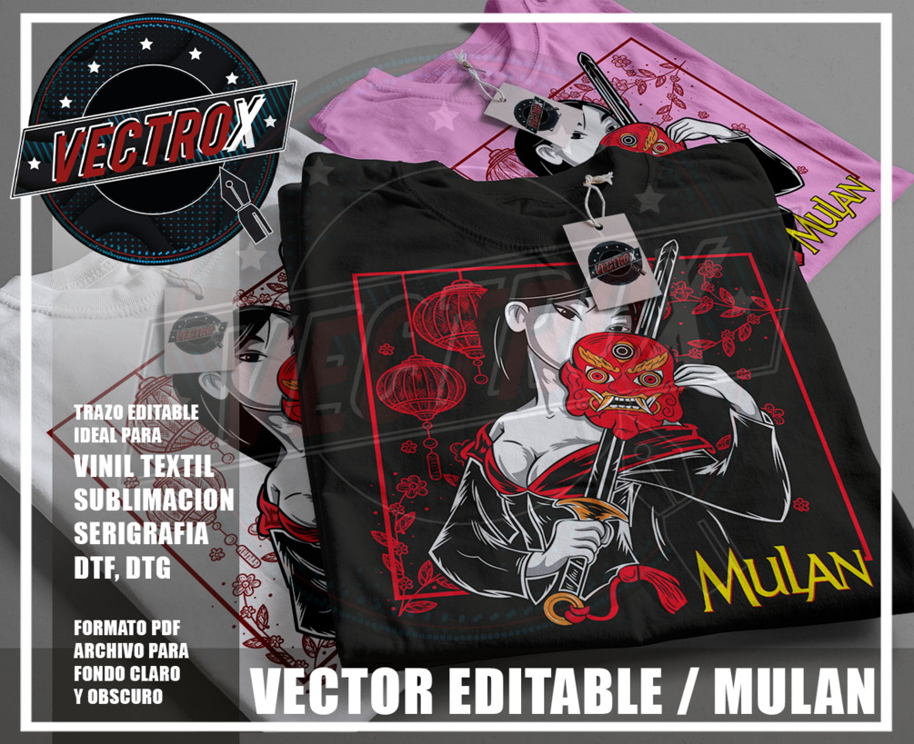 Vector Editable - Mulan