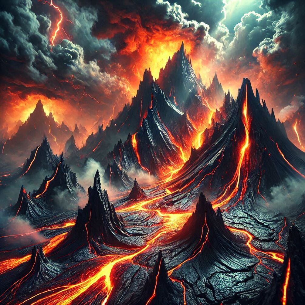 🔥 Nature’s Fury: Lava Mountain Eruption 🌋