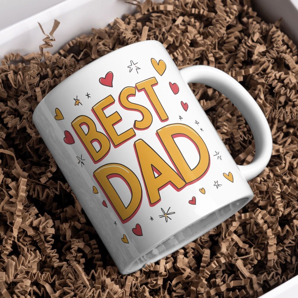 Printable Mug Design for Dad | World's Best Dad Instant Download