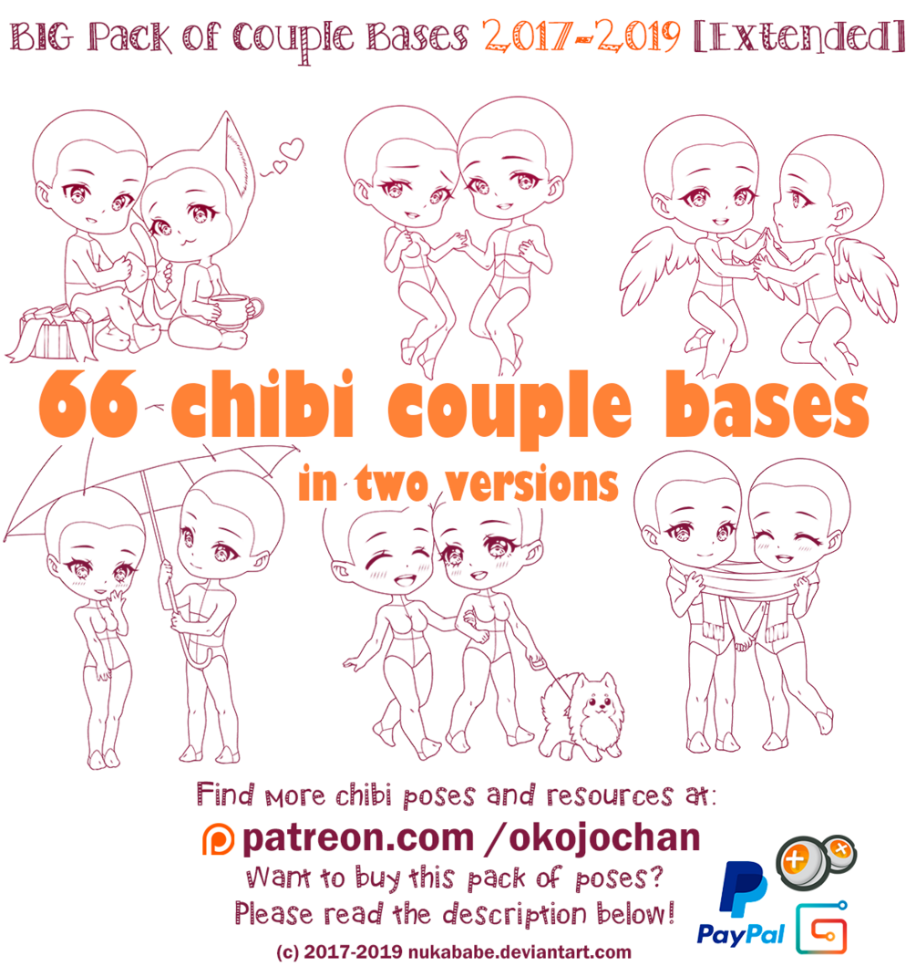 BIG pack of couple chibi bases 2017-2019 EXTENDED