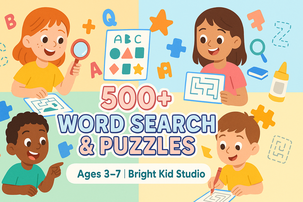 500+ Word Search & Puzzle Worksheets for Kids – Bright Kid Studio