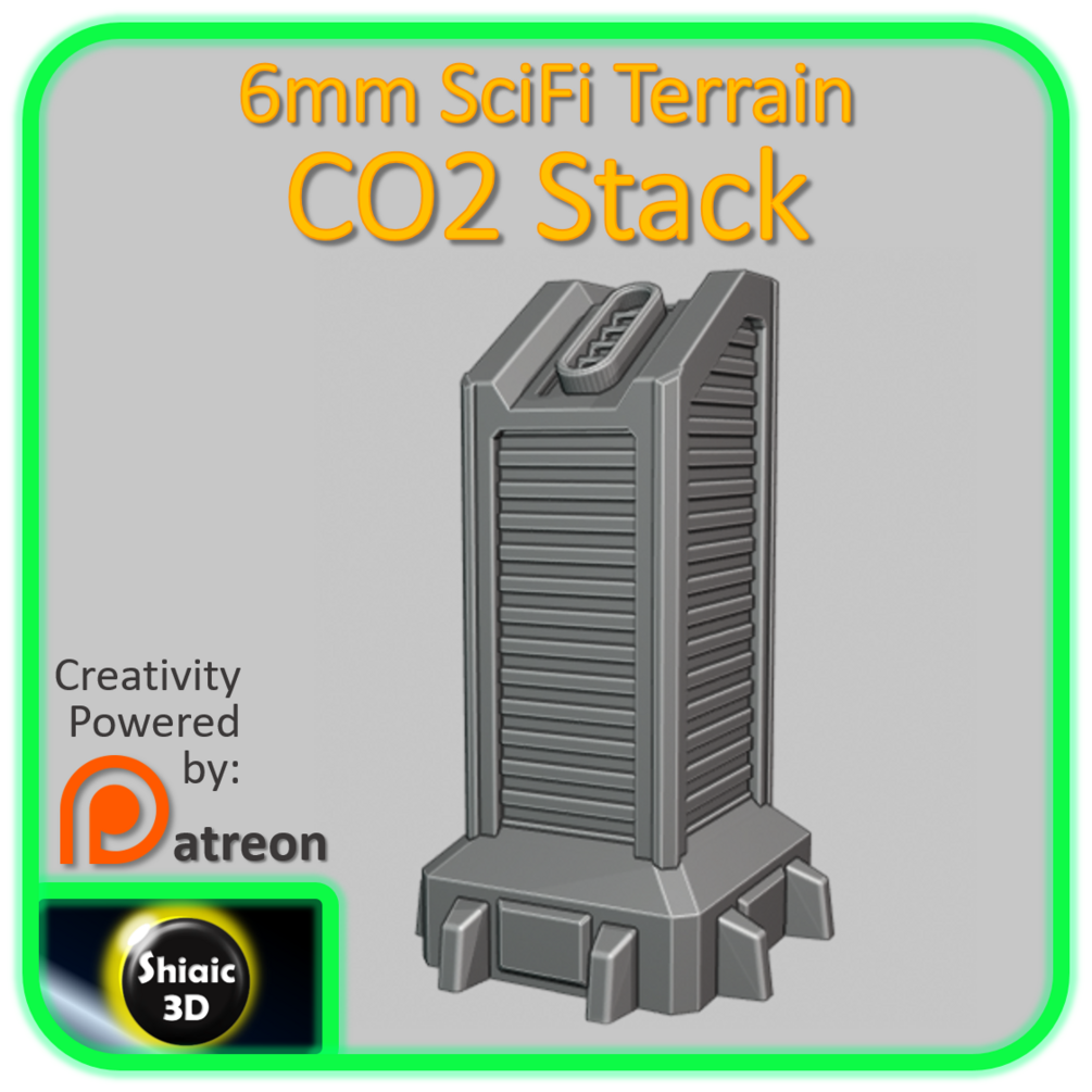 6mm SciFi Building - CO2 Stack