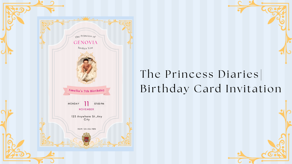 The Princess Diaries | Birthday Card Invitation