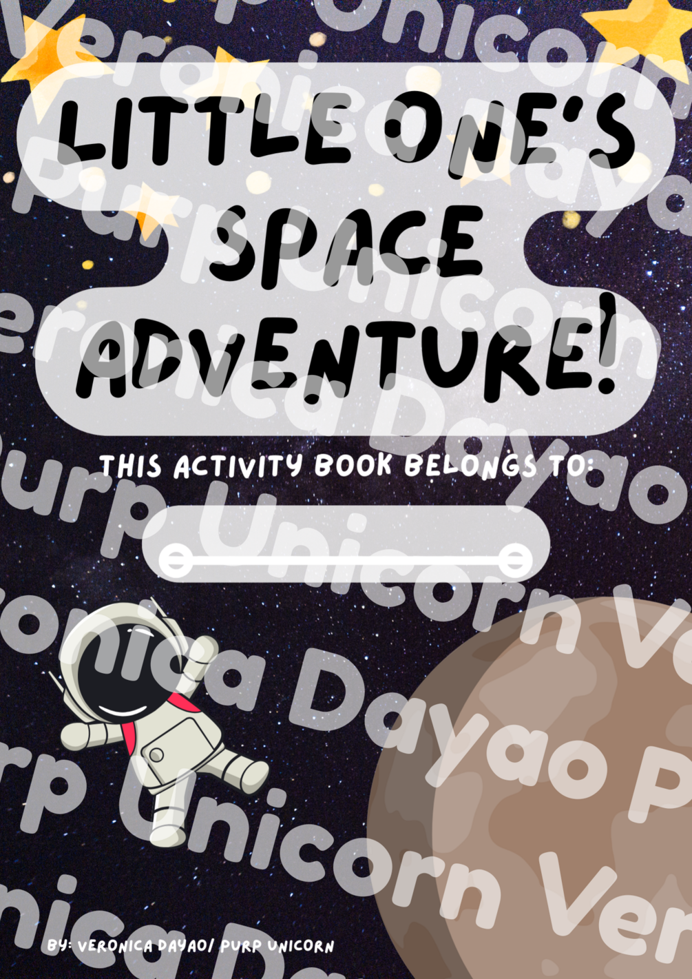 Little One's Space Adventure! Activity Book for Kids