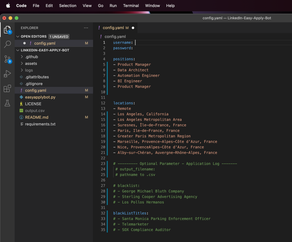 Linkedin Easyapply Bot