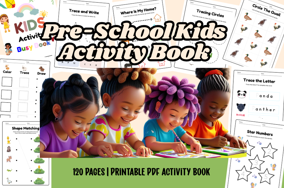 Little Learners Printable Activity Book – 120 Pages of Preschool Fun!