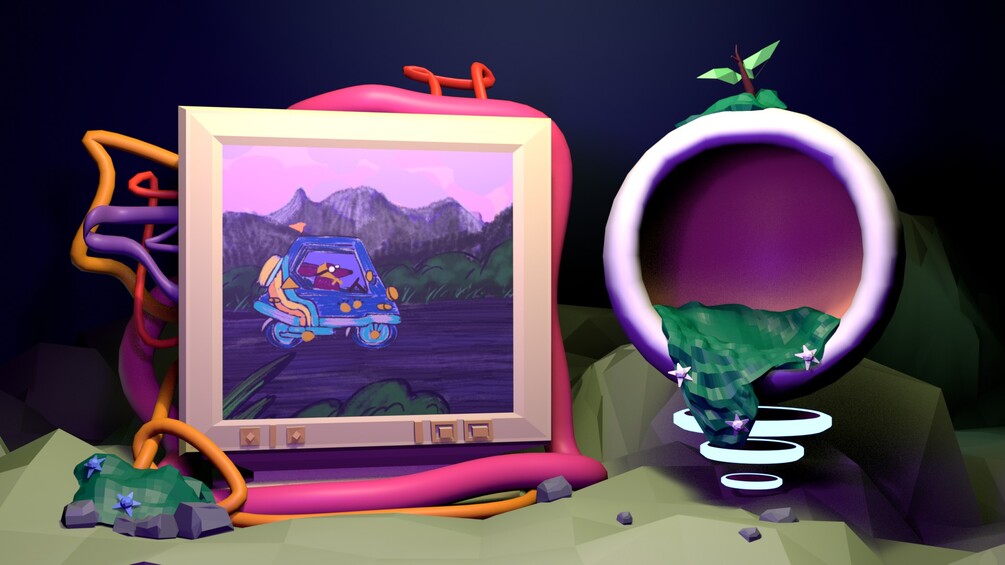 3D Blender Environment + 2D Callipeg Animation