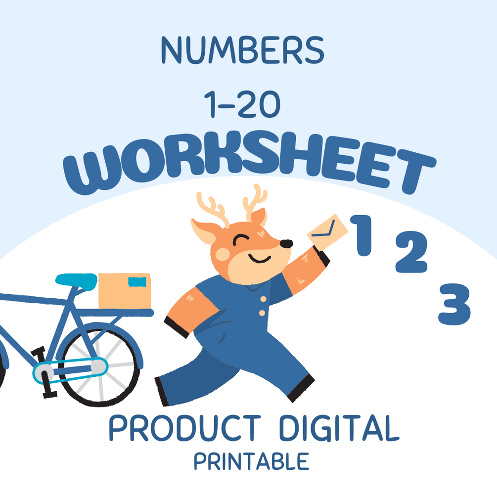 Worksheets Numbers 1 20 Printable Digital Product Toddler Pre K