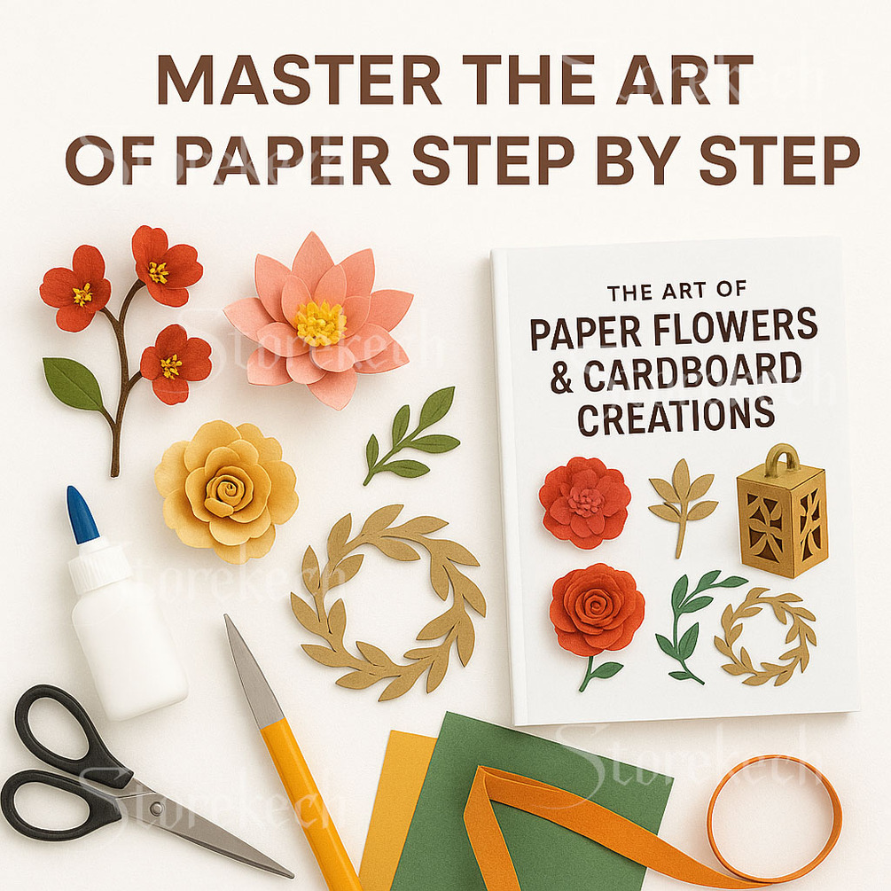 Papercraft Cardboard Models Book: Step-by-Step Templates & Creative ...