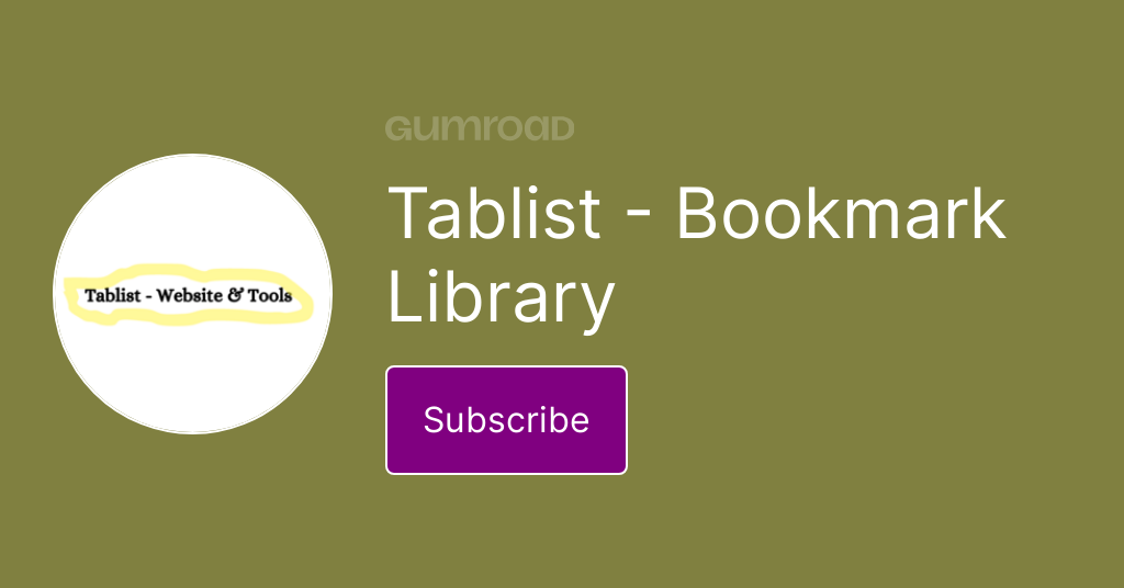 Tablist - Bookmark Library