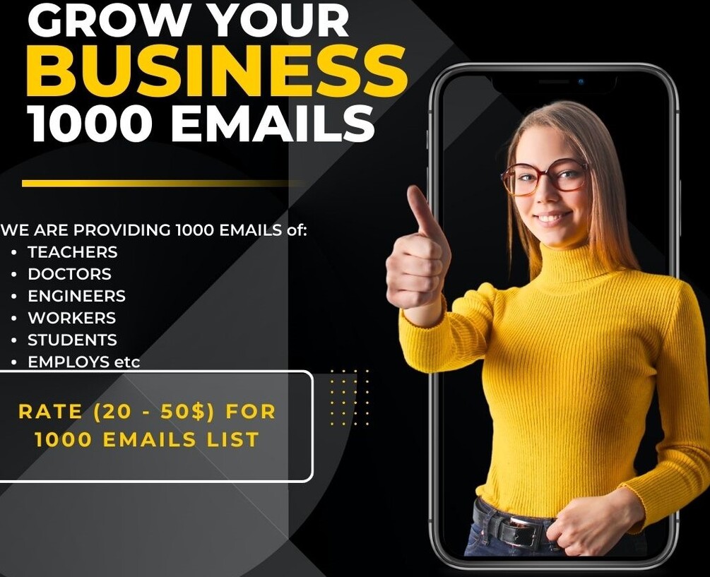 Grow your buisness with us 1000 Emails from USA , UK ,AUS