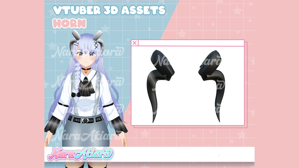 3D Vtuber Assets Goat Horn V8 Vroid Commission, 3D assets ready to use ...