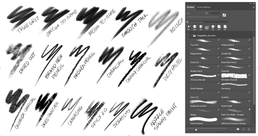 Gritty Photoshop Brushes