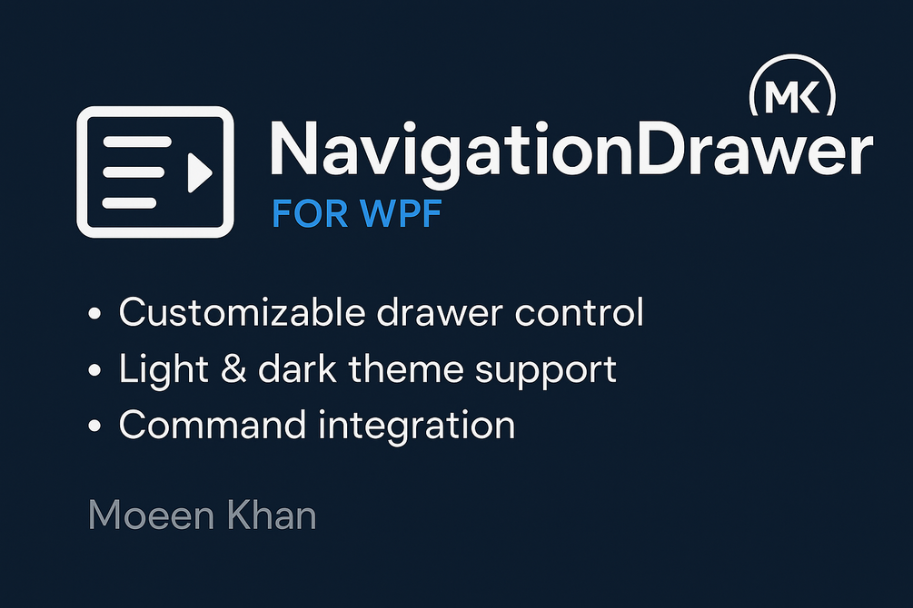WPF Navigation Drawer UI Custom Control (Pro Template)