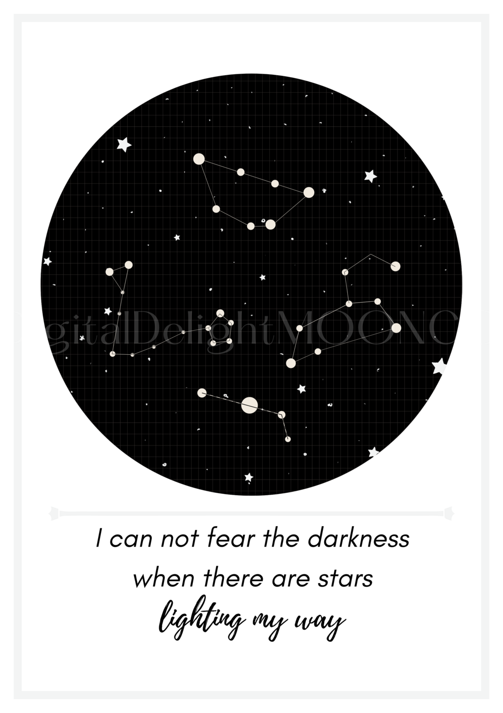 Constellation/Quote Wall Decor Print