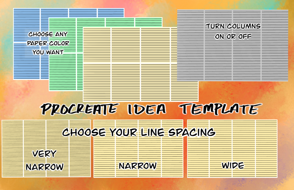 Procreate Idea Template - Be organized while also being lazy