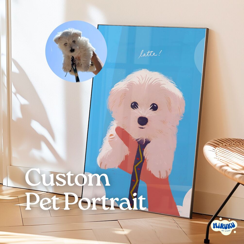 Custom Pet Portrait - Hand-drawn Digital Artwork