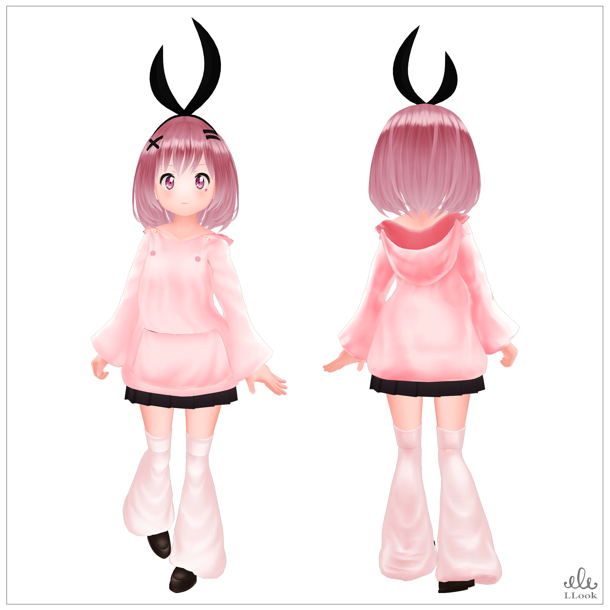『えるるっく(LLOOK) ver3.1』 Original 3D Model 【MMD,VRChat,Blender,Unity,FBX】