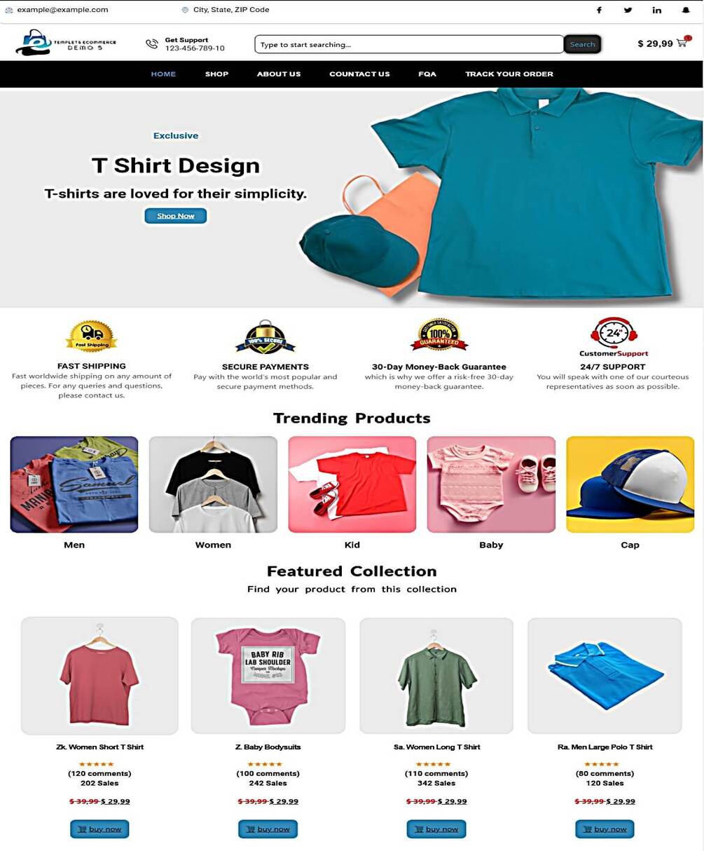 Template E-commerce Demo 5 For Wordpress,Woocommerce