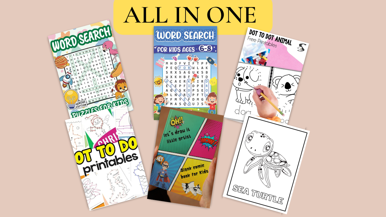 SET OF EDUCATIONAL / 200 Activites Book for Kids/ "pdf instant download"