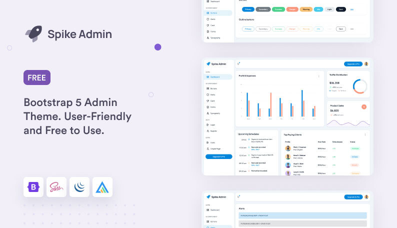 Spike Free Bootstrap Admin Dashboard Template