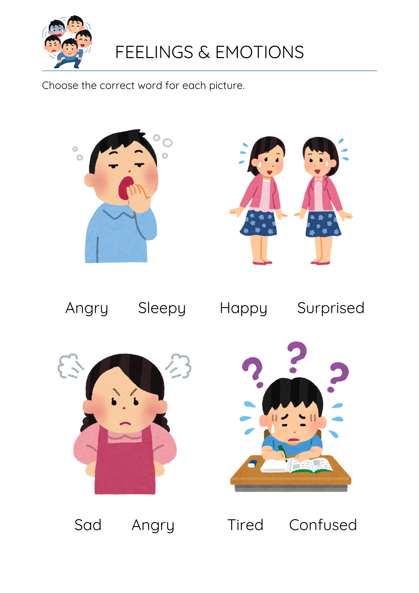 SOCIAL & EMOTIONAL LEARNING WORKSHEETS (Blue)