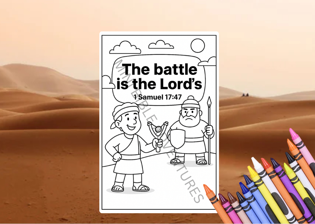 David and Goliath Free Bible Verse Printable (1 Samuel 17:47)