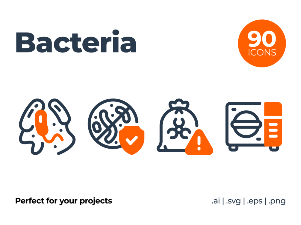 Bacteria Icon Set