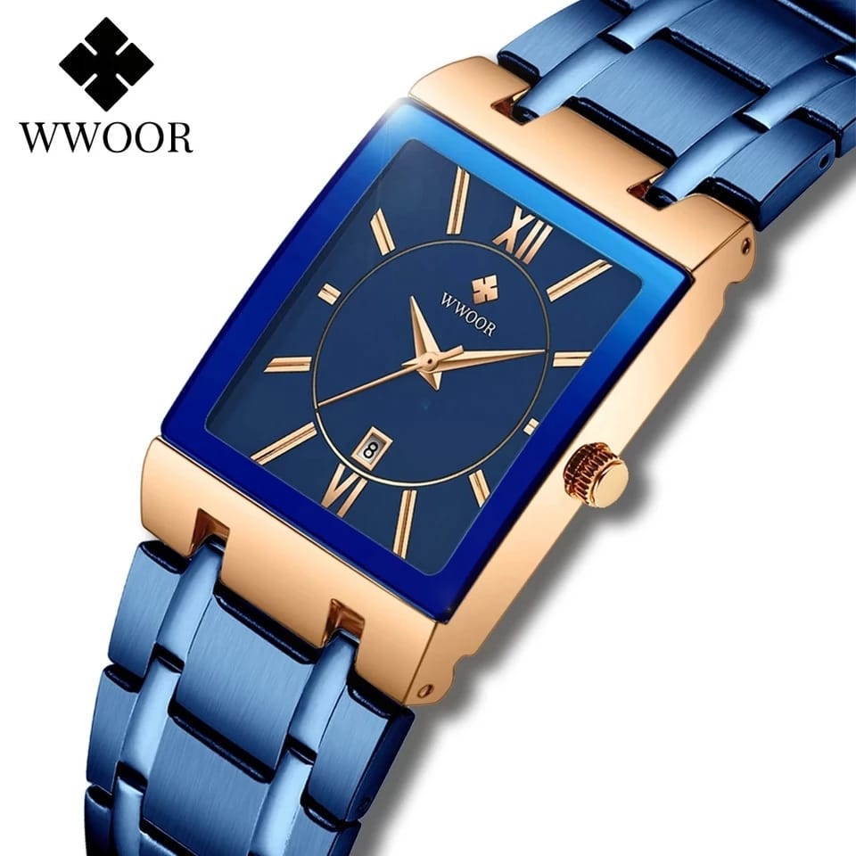 New Full Steel Watch With Automatic Luxury Business Square Quartz ...