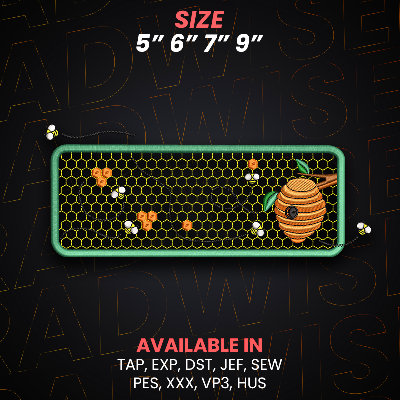 BEES HOME Inspired Embroidery Design, Machine Embroidery Design, Tap, Exp, Dst, Jef, Sew, Pes ...