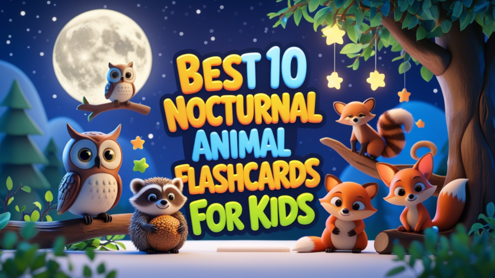 BEST 10 NOCTURNAL Animal Flashcards For Kids