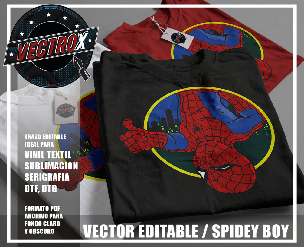 Vector Editable - Spidey Boy