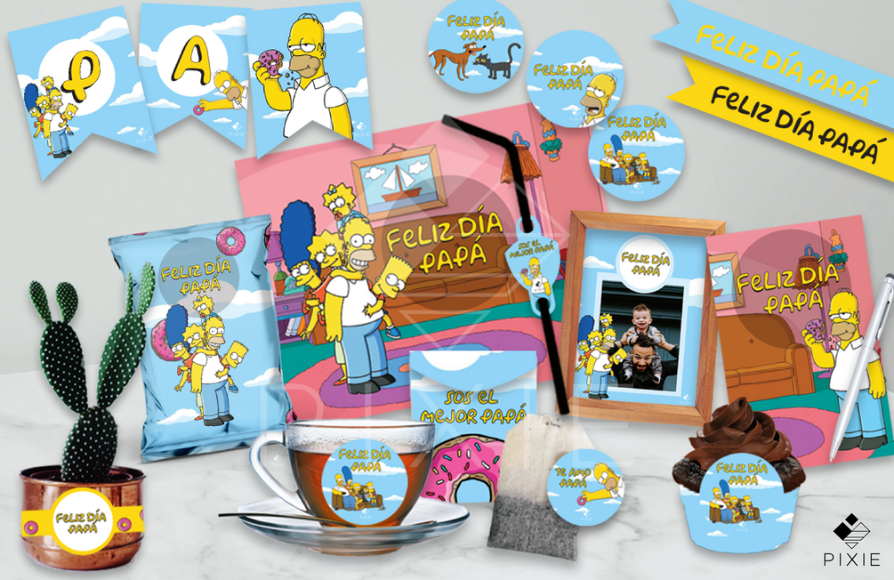 Kit for father´s breakfast of the Simpsons