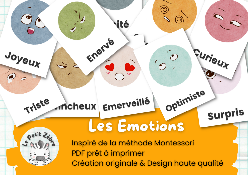 22 CARTES EDUCATIVES EMOTIONS