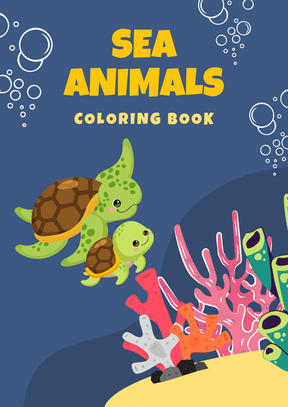 Sea Animals Coloring Book for Kids