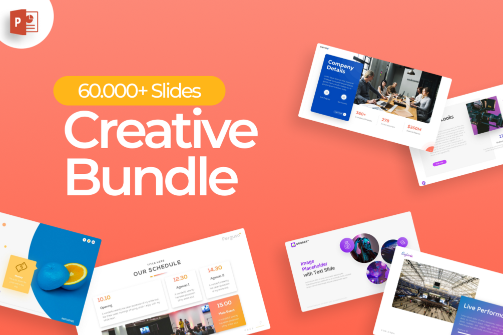60.000+ Creative Bundle PowerPoint Template (Version C)