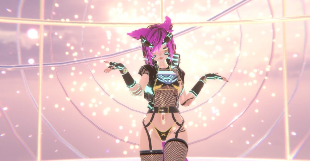 "Circuit" [VRC PC Avatar] [Cyberpunk PhysBone Arm Sword]