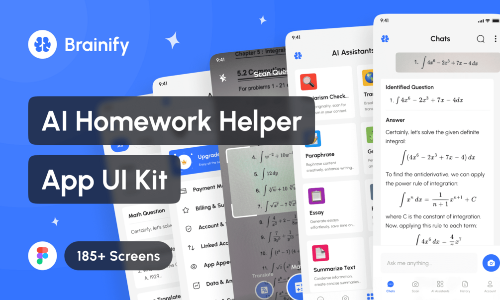 Brainify - AI Homework Helper App UI Kit