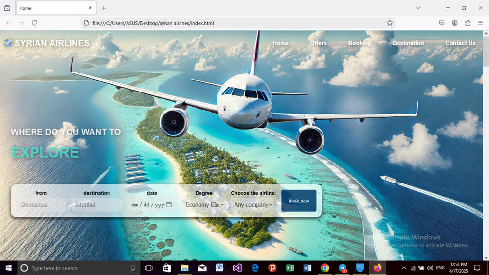 airlines website template