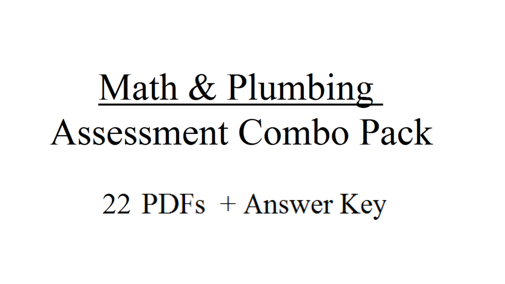 A + B ) Math & Plumbing Assessment Combo Pack $24.99