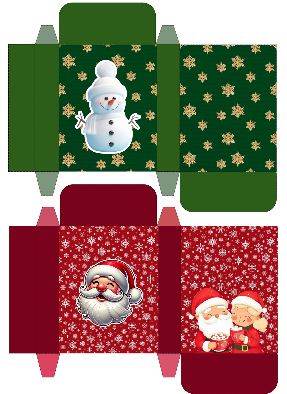 Printable Christmas Treats Box (Small Size) | Editable in Canva