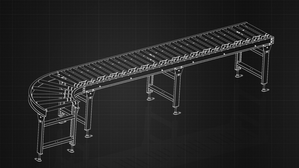 Industrial Conveyor System | SolidWorks 3D CAD Model