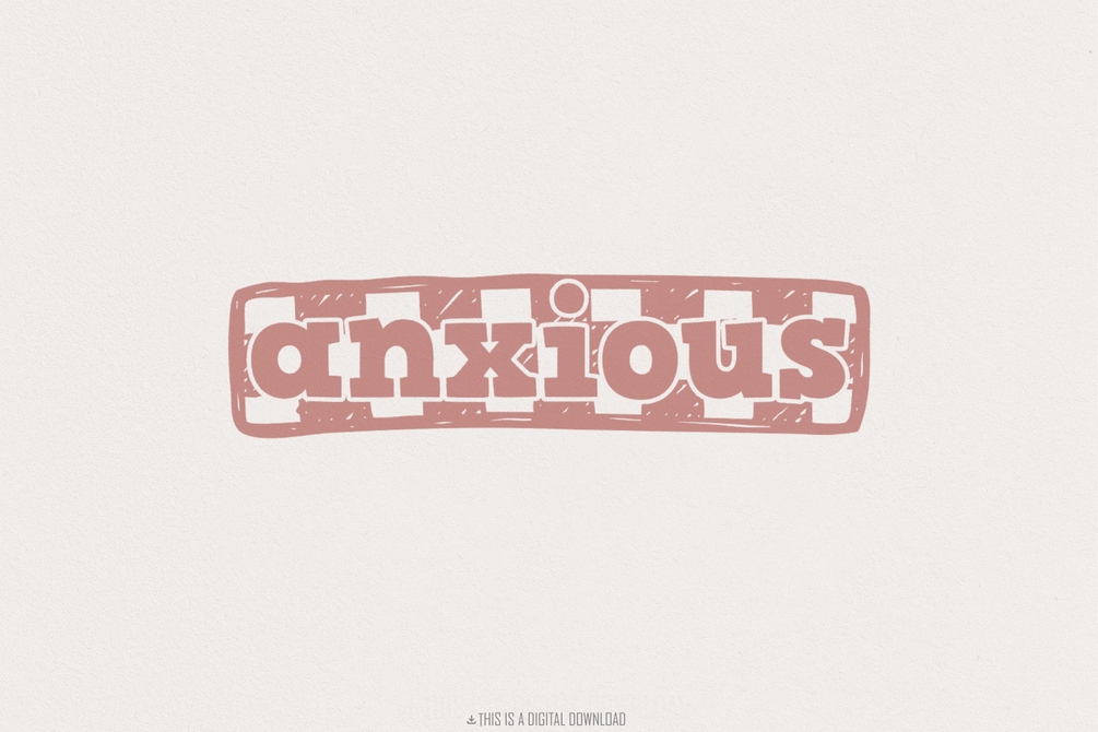 Checkered Anxious PNG, Mama Sublimation, Anxious Shirt Design, Trendy Digital, Mental Health ...