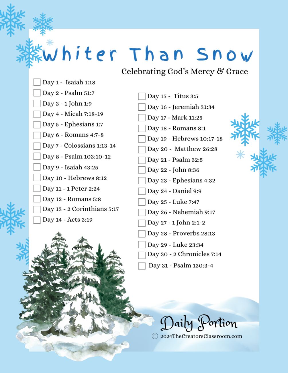 Bible Study - Whiter Than Snow (God's Forgiveness)