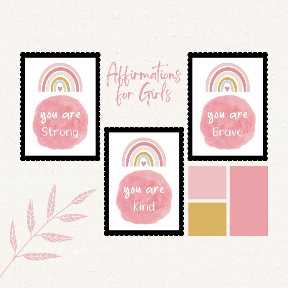 Dowload Affirmation Posters for Girls, Wall Art for Girls