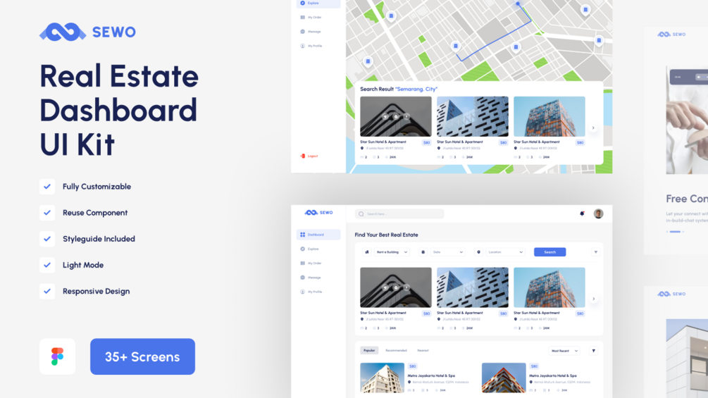 Sewo - Real Estate Dashboard UI Kit
