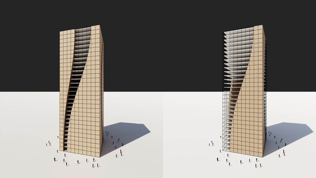 Boolean Difference Tower Rhino Grasshopper File