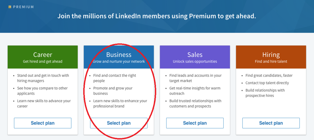 LinkedIn Premium Business (Learning FREE) annual subscription - offer price