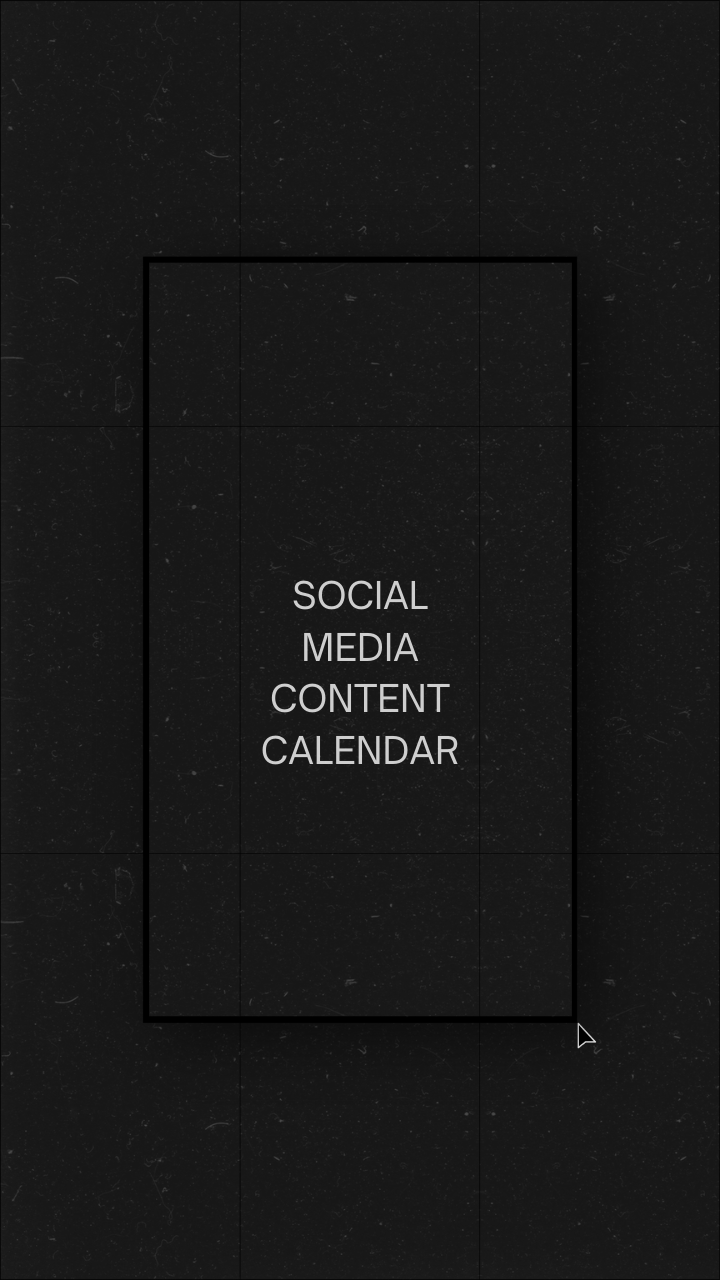 Social Media Content Calendar