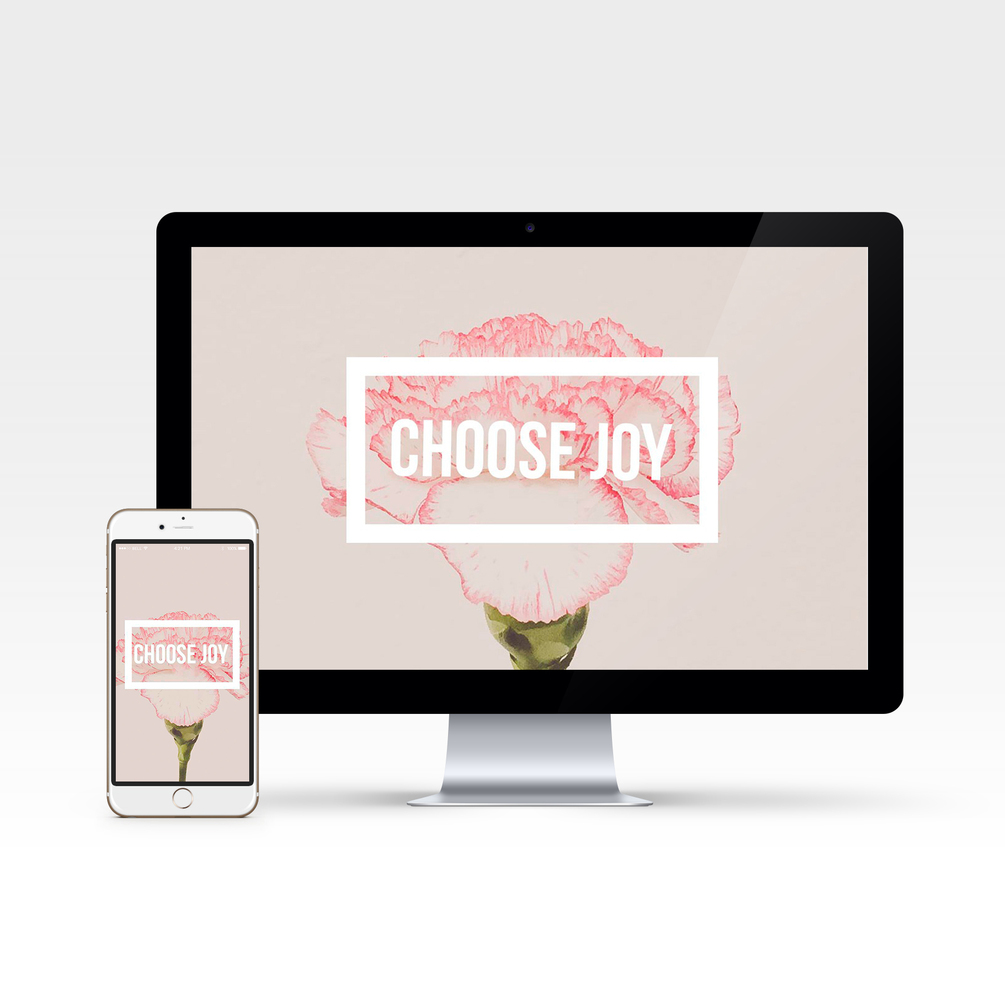 Choose Joy - Wallpaper Pack (iPhone, Desktop)
